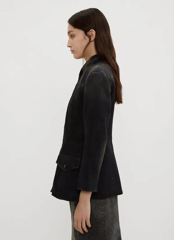 OLIVER THEYSKENS Hook And Eye Single Breasted Jacket