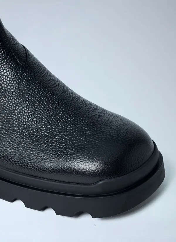Prada Stamped Leather Boots