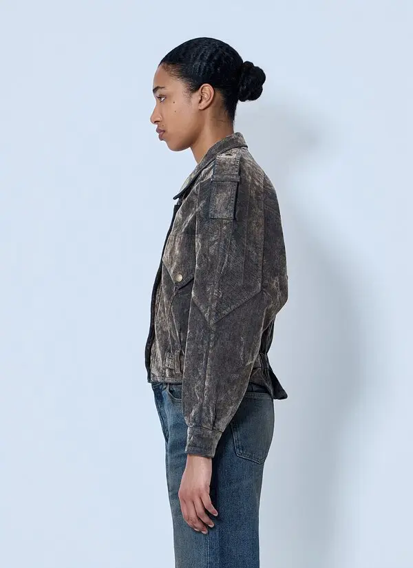 Vaquera Flocked Denim Jacket