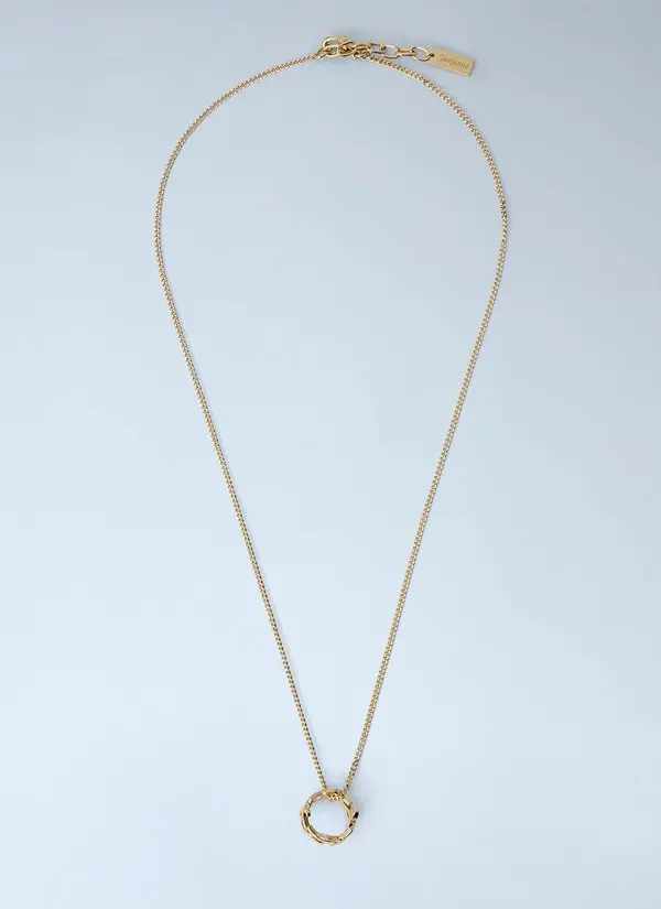 Saint Laurent Pendant Necklace - Gold