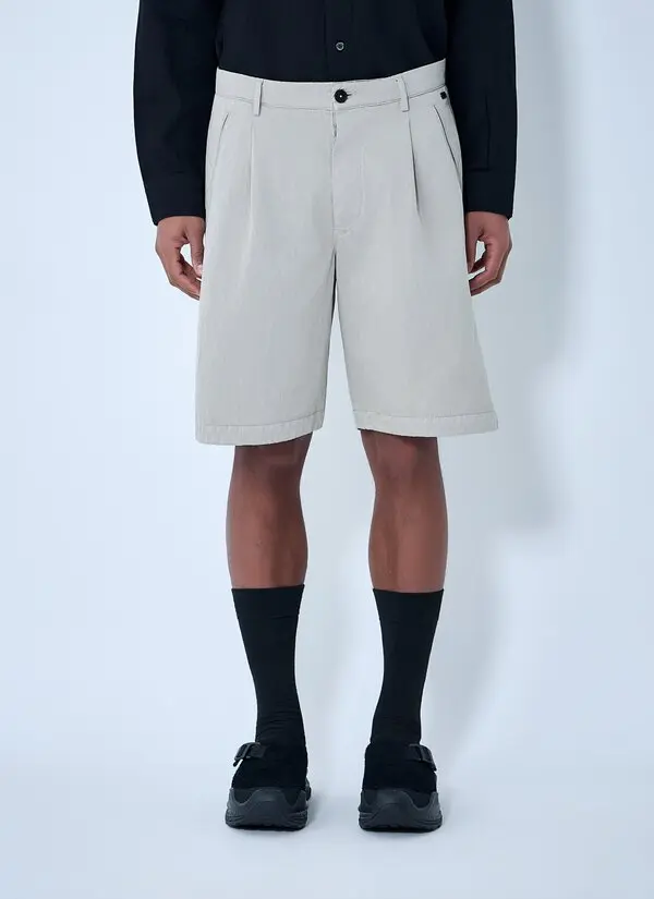 MASSIMO OSTI STUDIO Gabardine Bermuda Shorts - Beige