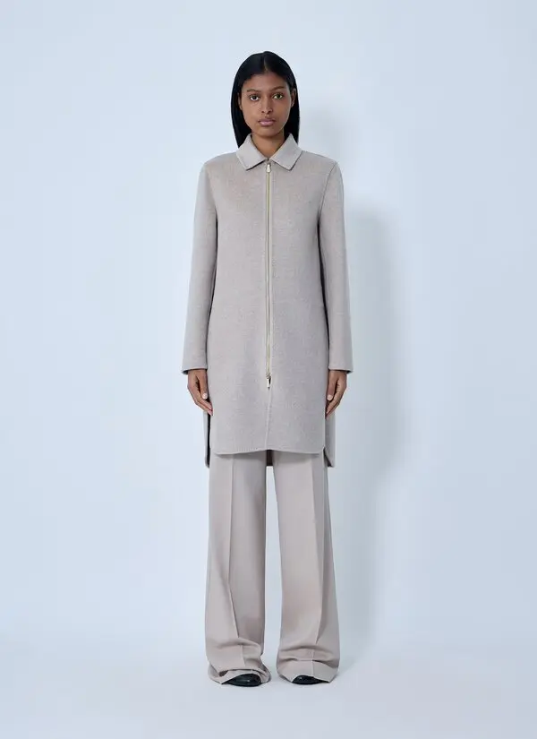 Max Mara Longline Cashmere Coat - Beige