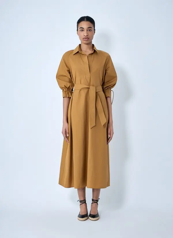 Max Mara Belted Shirt Dress - Camel