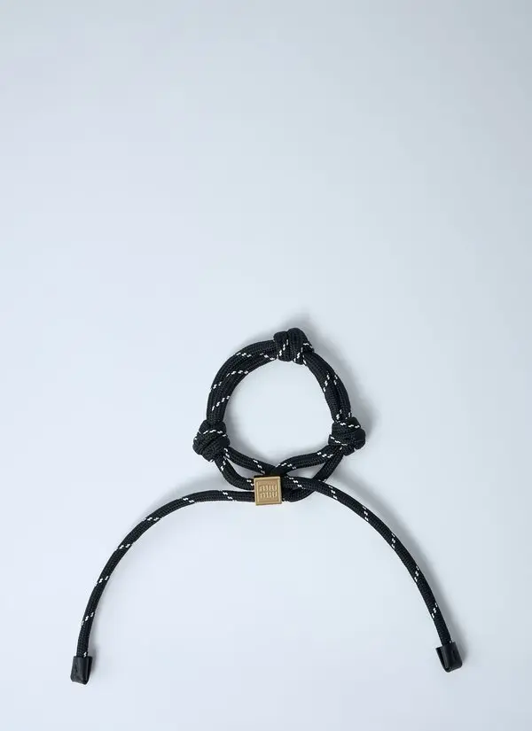Miu Miu Cord Bracelet - Black
