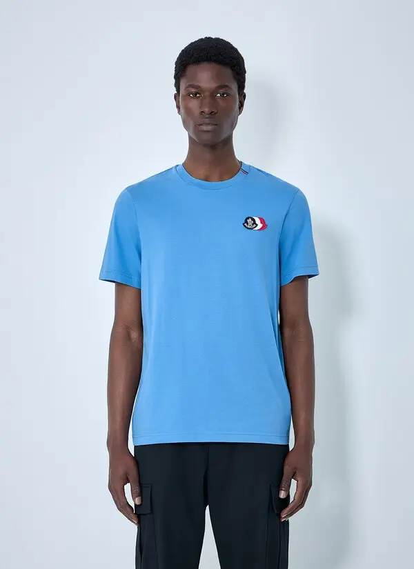 Moncler Cotton Logo T-shirt - Blue
