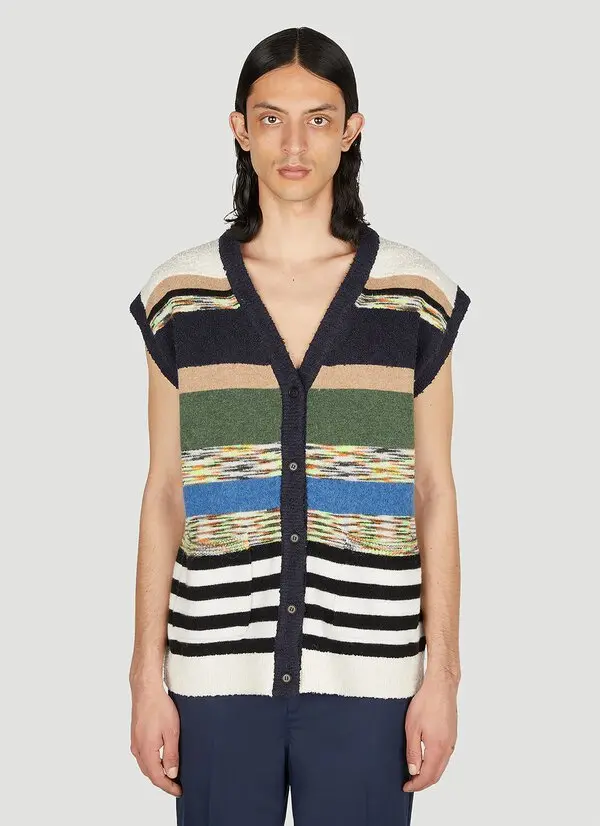 SOULLAND Alert And Fresh Sleeveless Cardigan - Multicolour