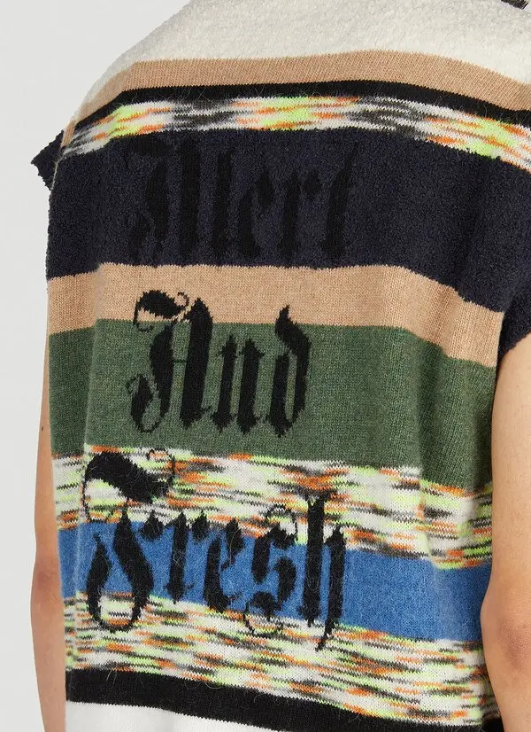 SOULLAND Alert And Fresh Sleeveless Cardigan - Multicolour