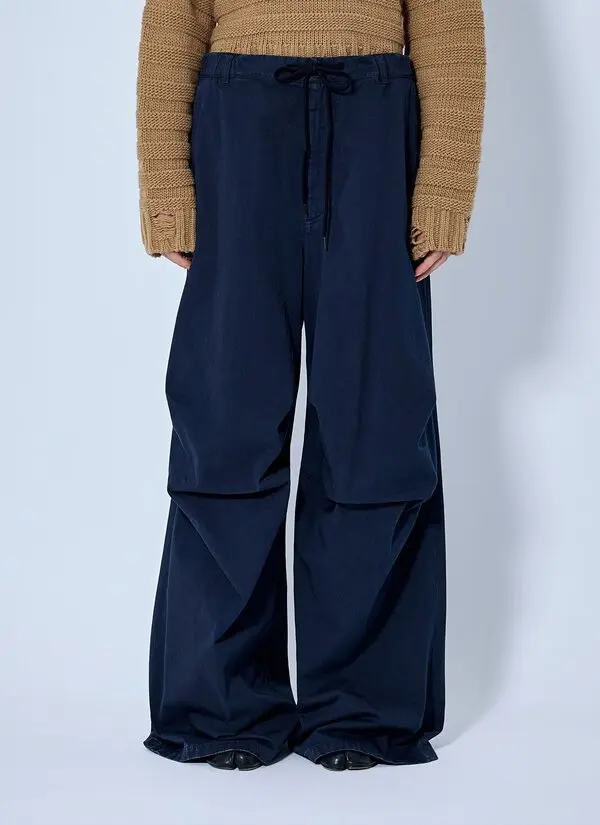 MAISON MARGIELA Wide-leg Drawstring Trousers - Blue