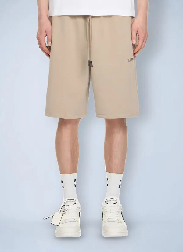 Off-White Heraldic Arrow Skate Sweatshort - Red