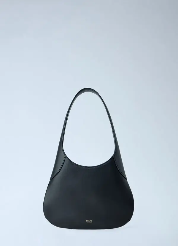 Khaite Small Joan Leather Hobo Bag - Black