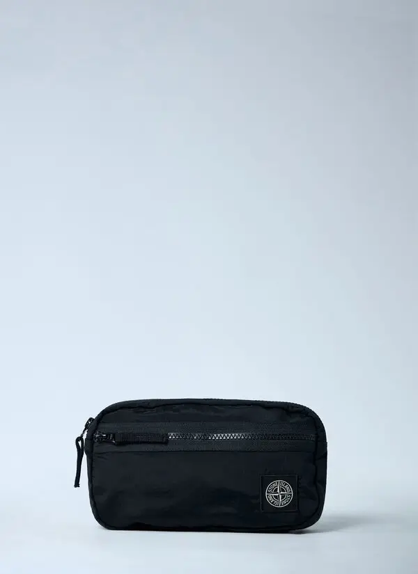 Stone Island Logo Motif Belt Bag - Black