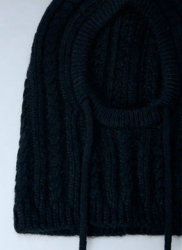 Moncler Cable Knit Balaclava - Black