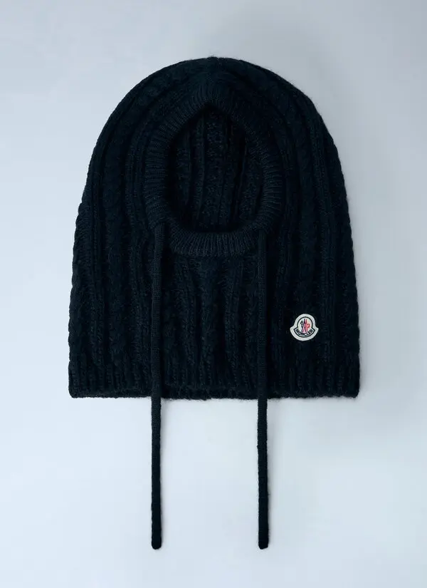 Moncler Cable Knit Balaclava - Black