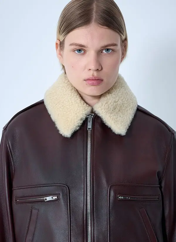Bottega Veneta Leather Blouson Jacket