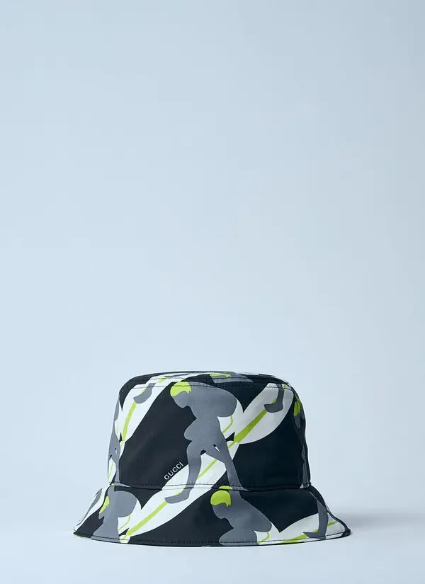 Gucci Printed Bucket Hat - Black