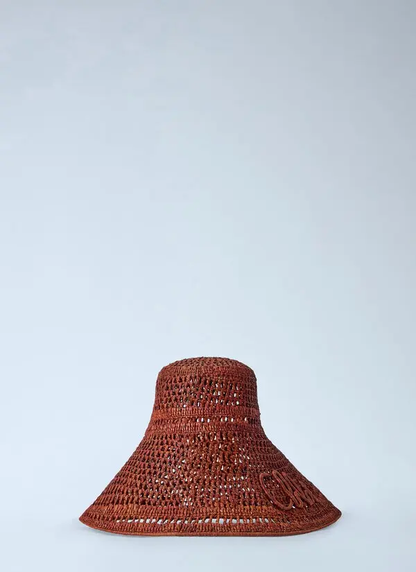 Chloé Raffia Capeline Hat - Brown