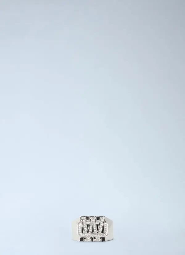 Off-White Bling Strass Arrow Ring - Grey