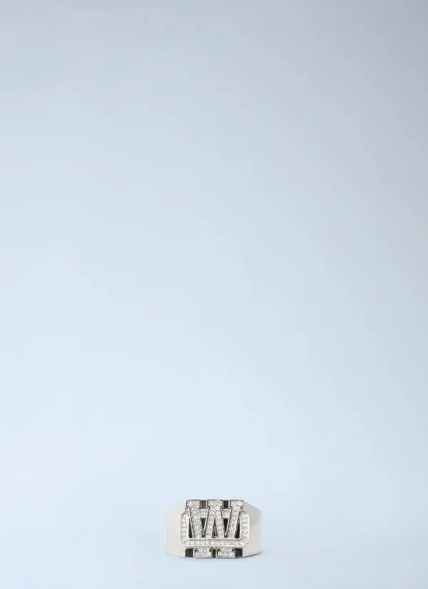 Off-White Bling Strass Arrow Ring - Grey