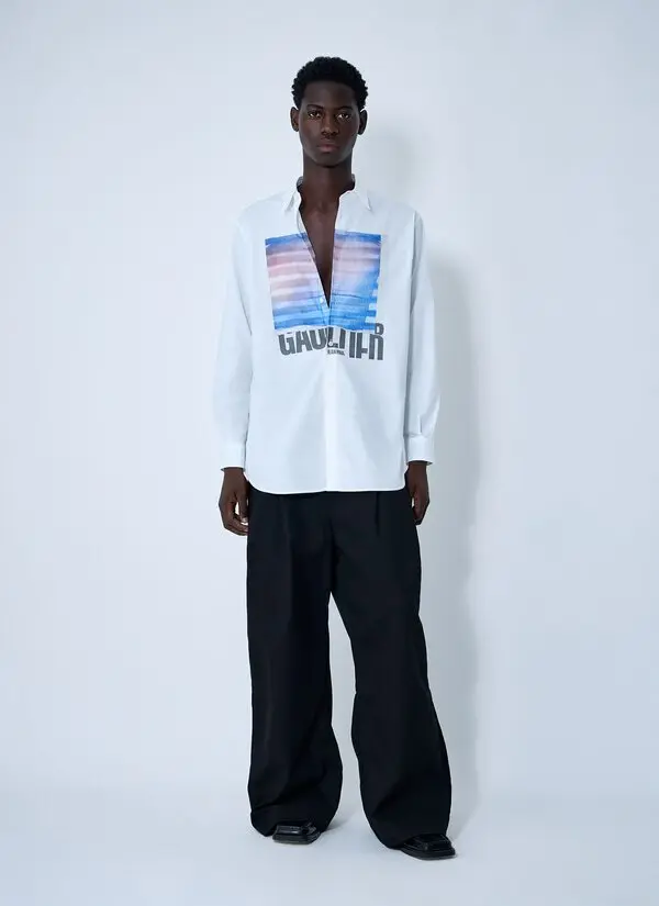 JEAN PAUL GAULTIER Logo Print Button-down Shirt