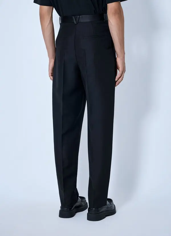 Bottega Veneta Mohair Wool Canvas Trousers