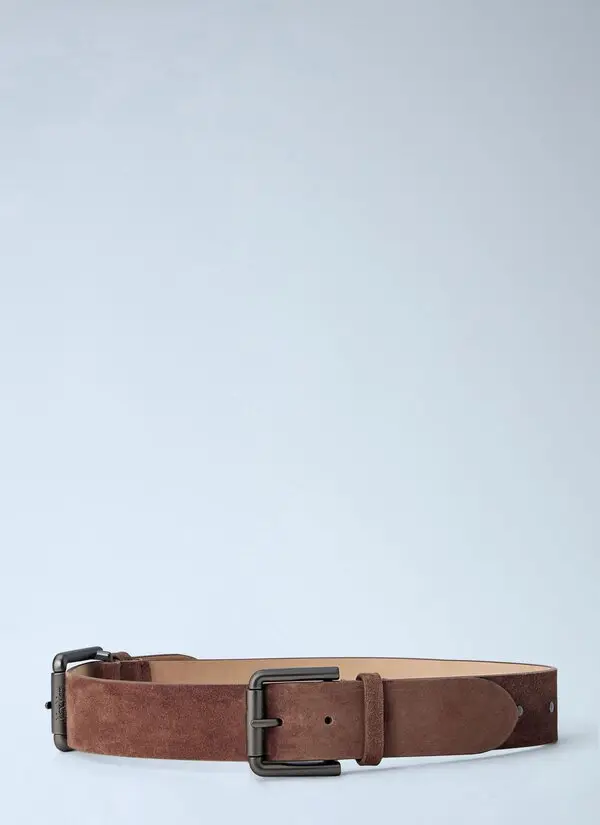 Max Mara Suede Finish Leather Belt