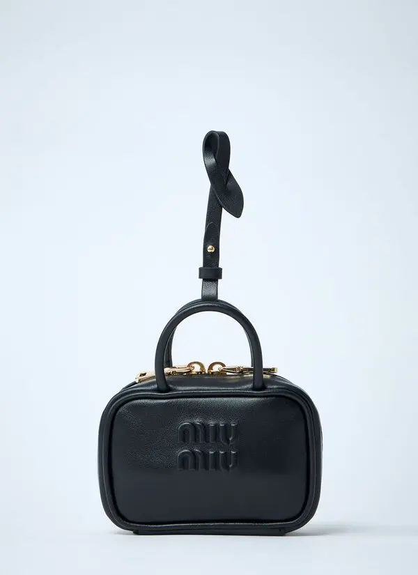 Miu Miu Micro Beau Leather Bag - Black