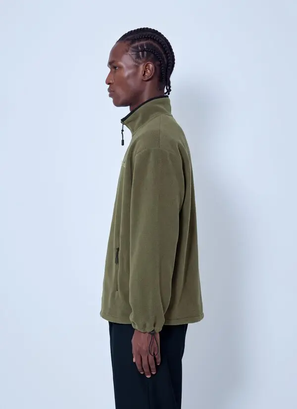 Miu Miu Fleece Zipper Jacket - Olive