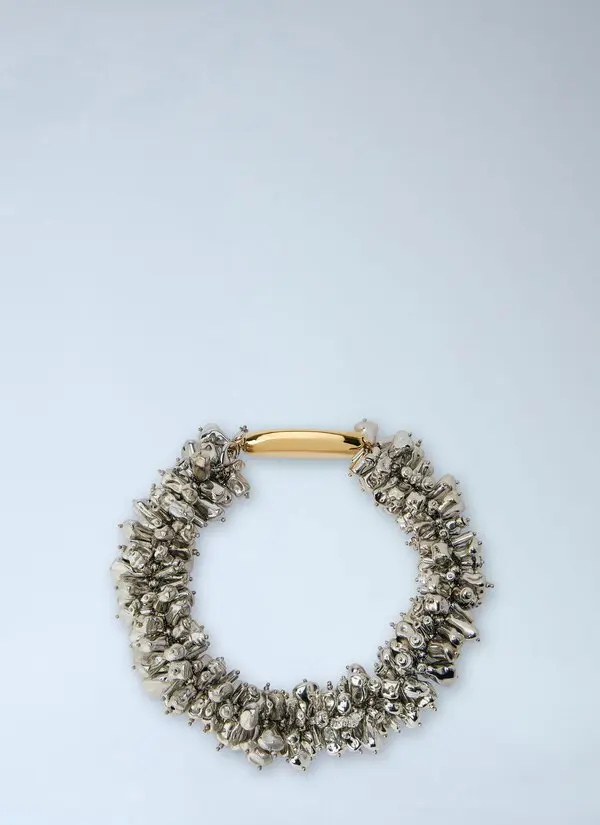 Dries Van Noten Cluster Bead Necklace - Silver