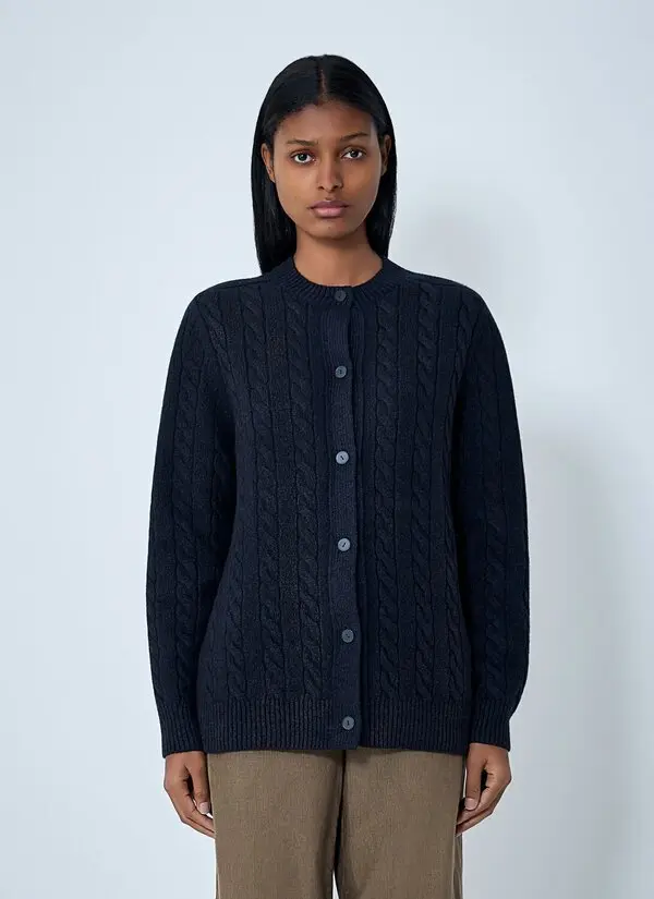 THE ROW Loneke Cardigan - Navy