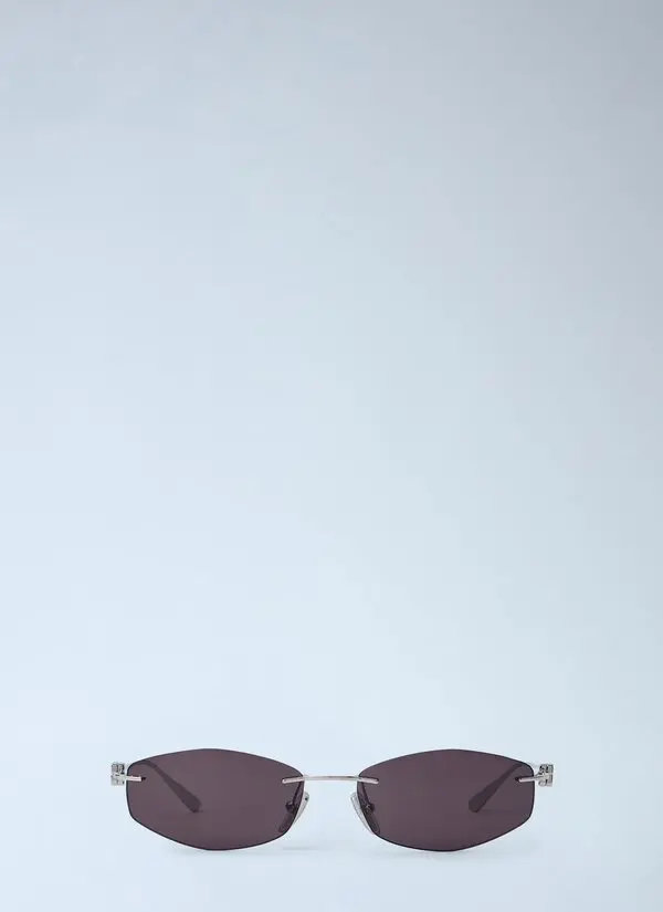 Balenciaga Nano D-frame Sunglasses - Silver