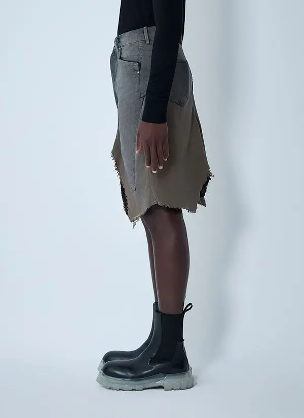 Rick Owens Slivered Midi Skirt - Denim