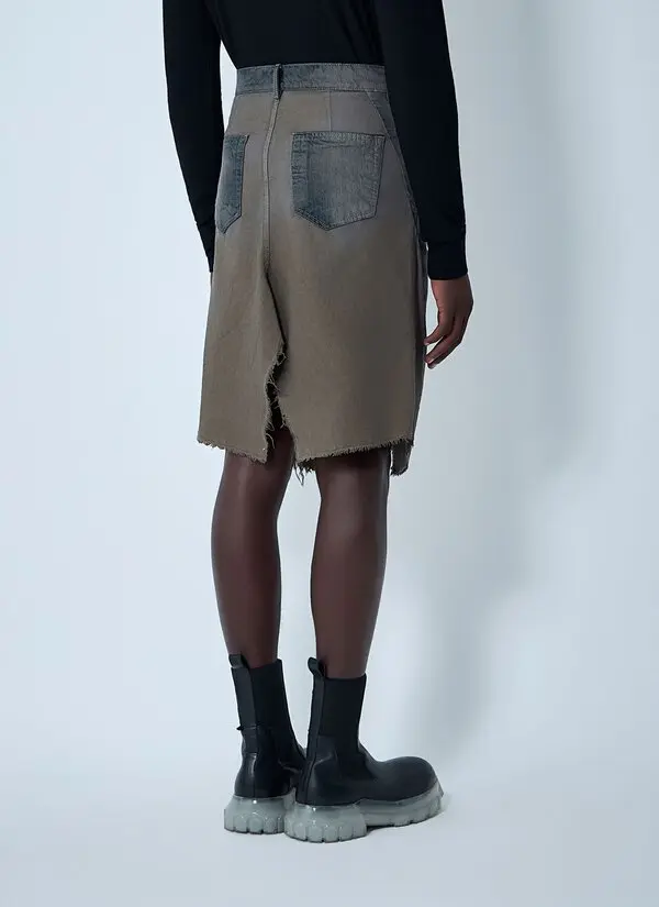 Rick Owens Slivered Midi Skirt - Denim