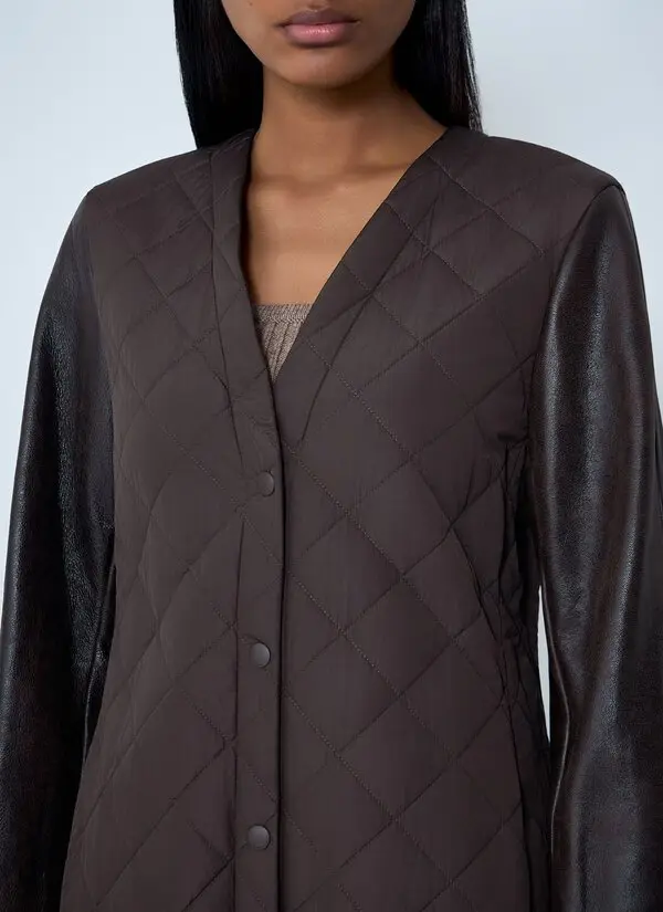 Max Mara Quilted Maxi Coat - Brown