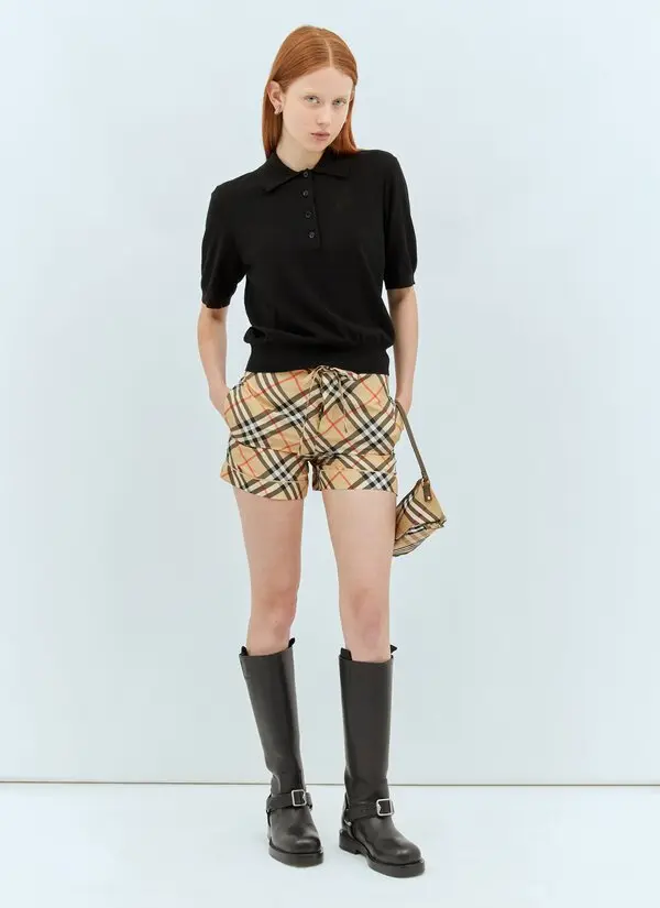Burberry Check Silk Shorts