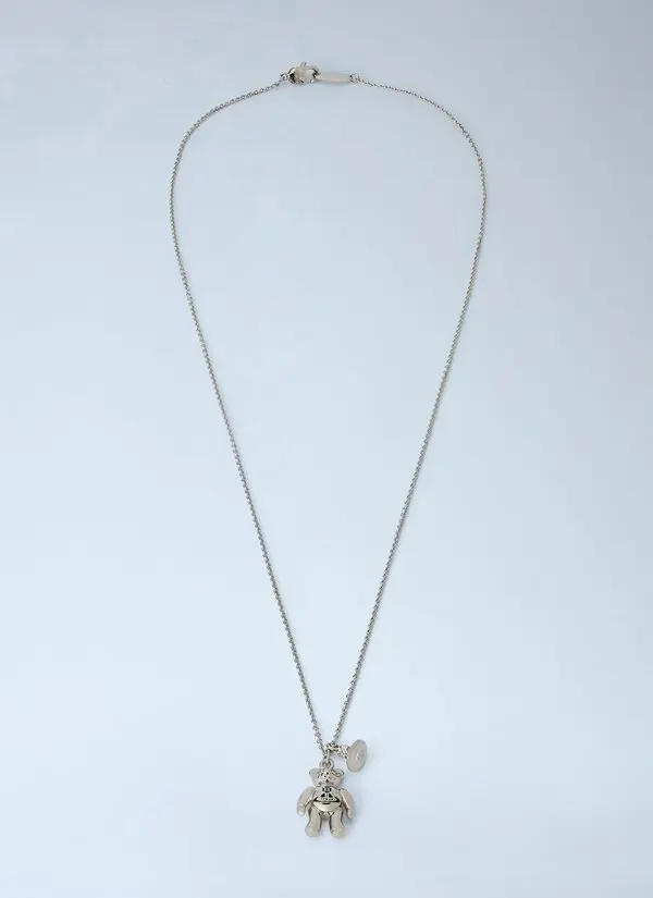 VIVIENNE WESTWOOD Man. Ruby Pendant Necklace - Silver