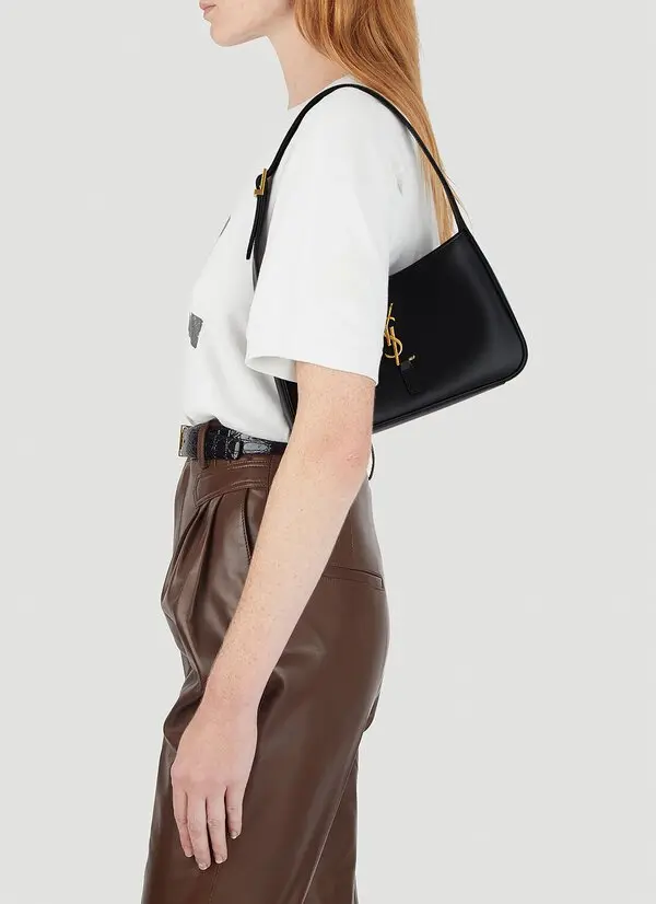 Saint Laurent Le 5 Á 7 Hobo Shoulder Bag - Black