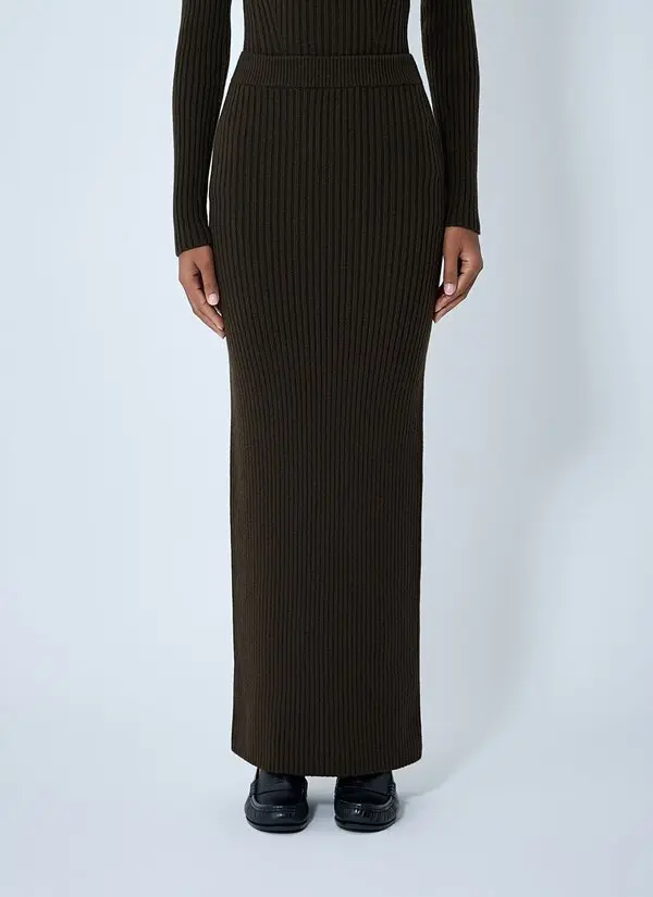 Max Mara Knit Midi Skirt - Green