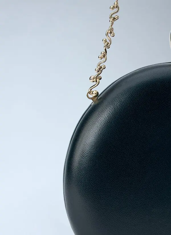 Sportmax Curved Clutch With Chain Strap