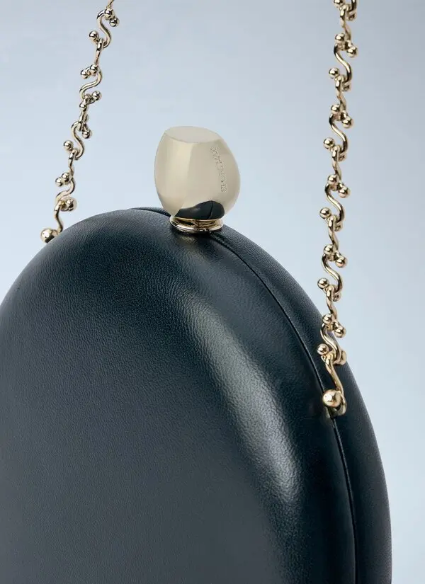 Sportmax Curved Clutch With Chain Strap