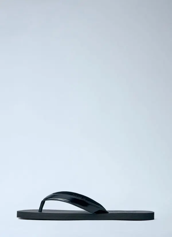 Prada Logo-embossed Leather Flip-flop Sandals