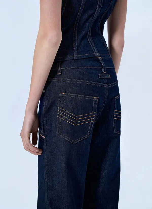 JEAN PAUL GAULTIER Cut Out Wide Leg Jeans