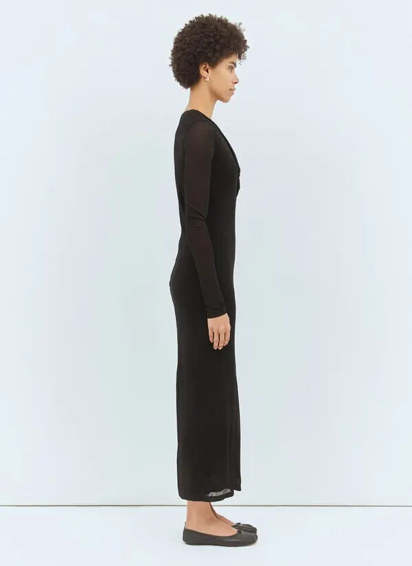 TOTEME Draped V-neck Maxi Dress