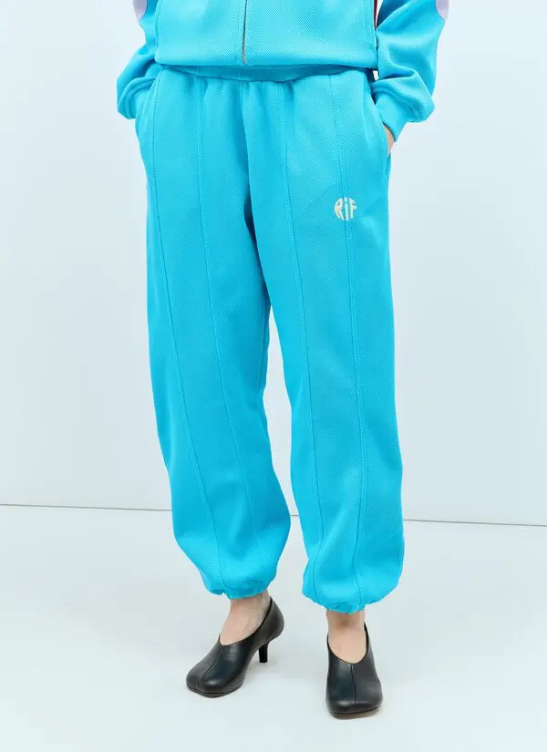 REWARD IF FOUND Logo Embroidery Track Pants - Blue