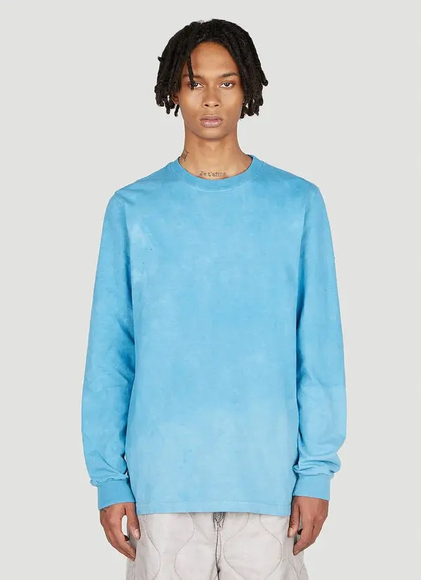NOTSONORMAL Splashed Long Sleeve T-shirt - Blue