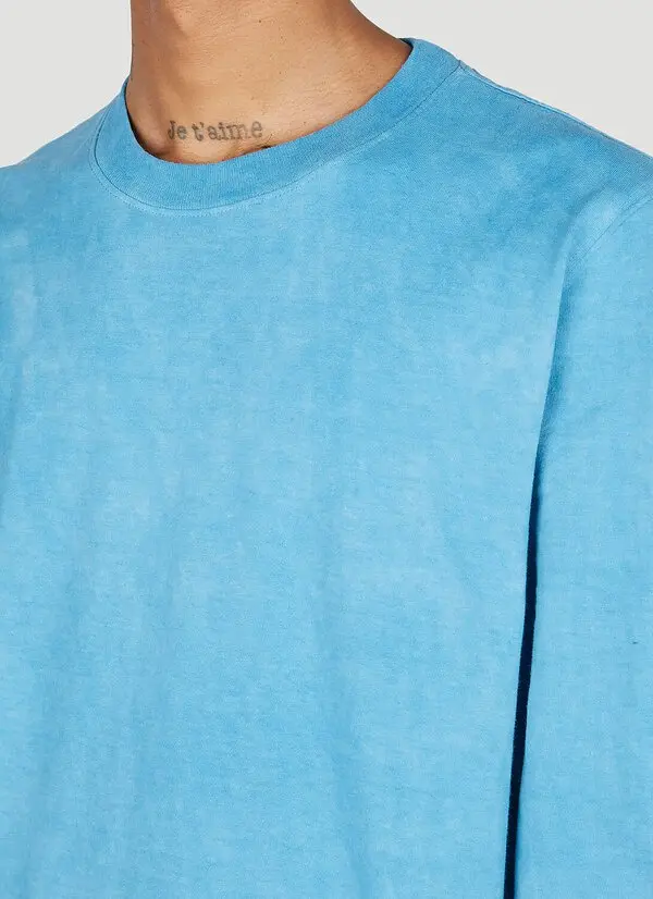 NOTSONORMAL Splashed Long Sleeve T-shirt - Blue