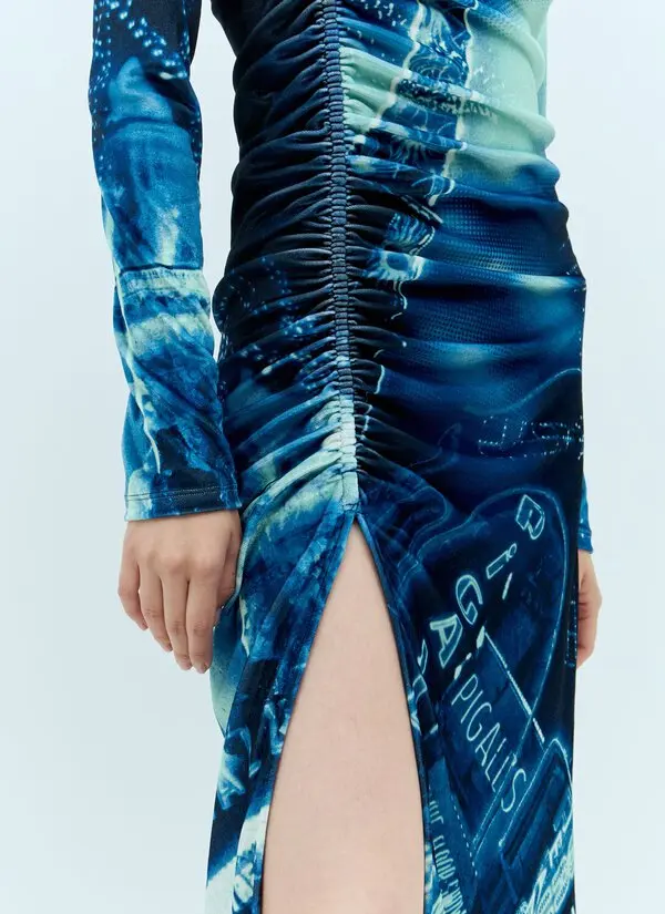 JEAN PAUL GAULTIER Pigalle Gathered Velvet Dress