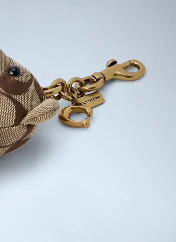 COACH Bear Bag Charm In Signature Jacquard