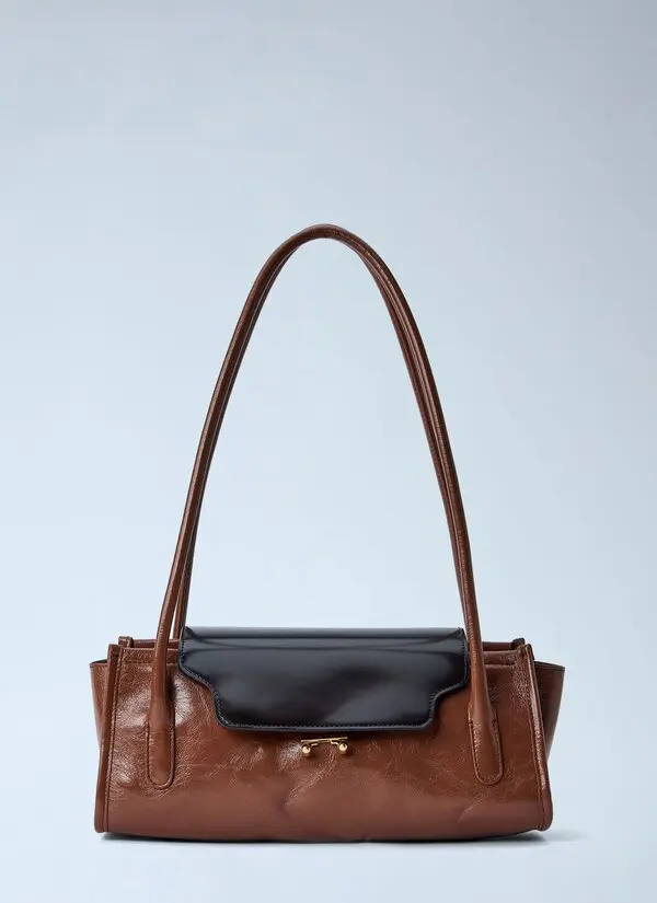 Marni Trunkette Leather Shoulder Bag
