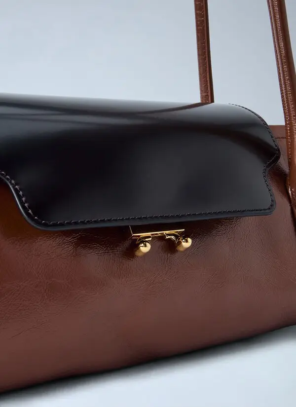 Marni Trunkette Leather Shoulder Bag