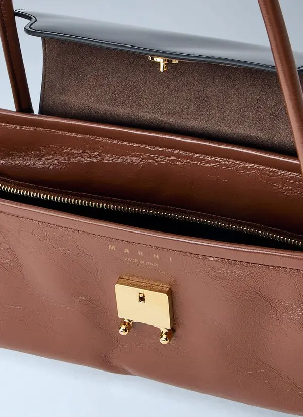 Marni Trunkette Leather Shoulder Bag